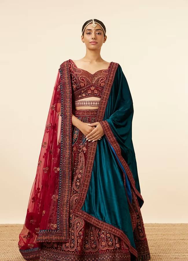 Rust Red Bridal Lehenga – Shahi Handi Craft
